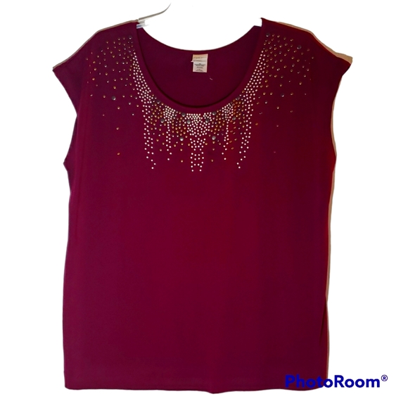 Just My Size | Tops | Jms Womens Plus Size 3x Studded Front Pullover ...